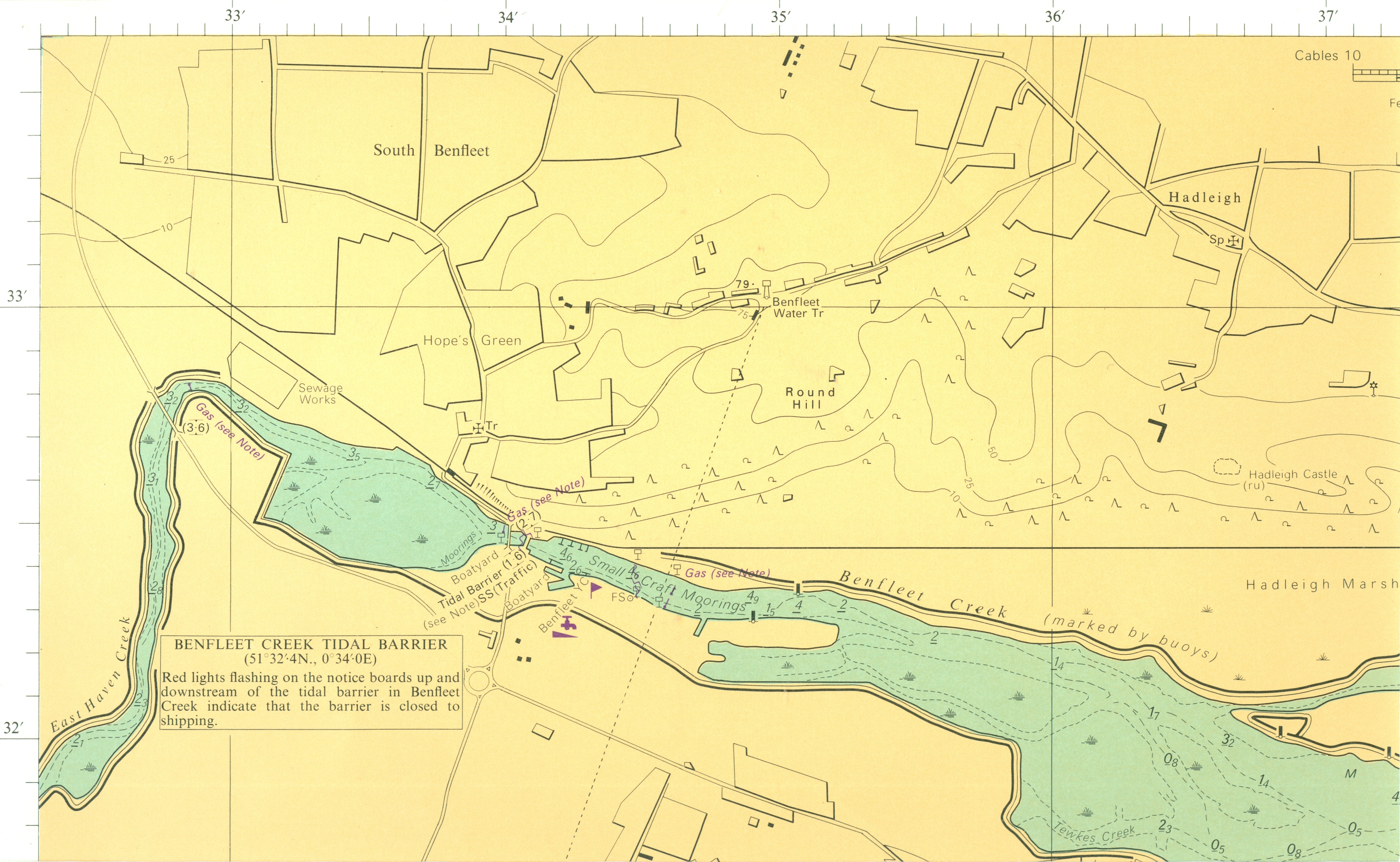 Benfleet Creek Tidal Barrier | Charts | Benfleet Community Archive