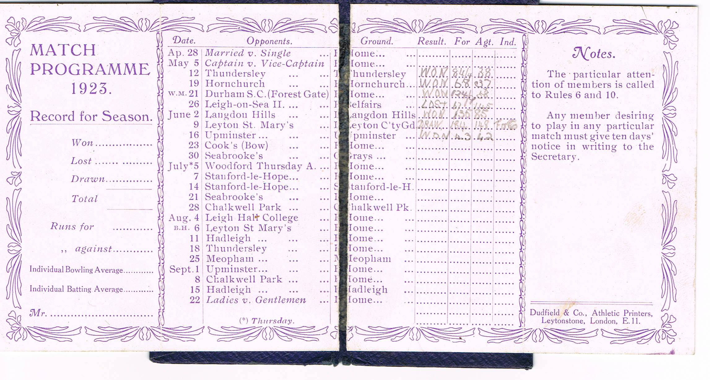 South Benfleet Cricket Club | Cricket Clubs | Benfleet Community Archive