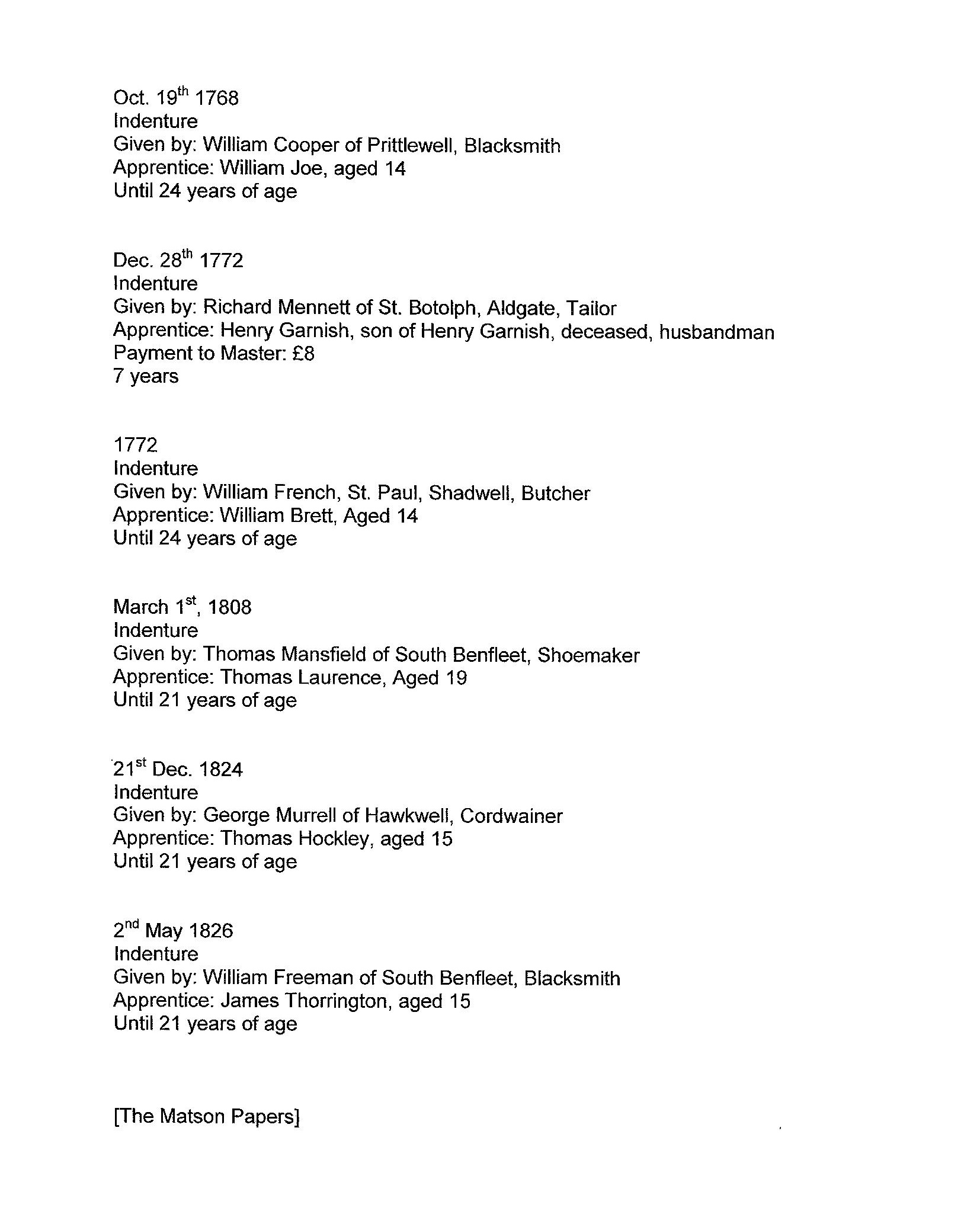 The Care of the Poor - The Indentured Apprenticeship System in South ...