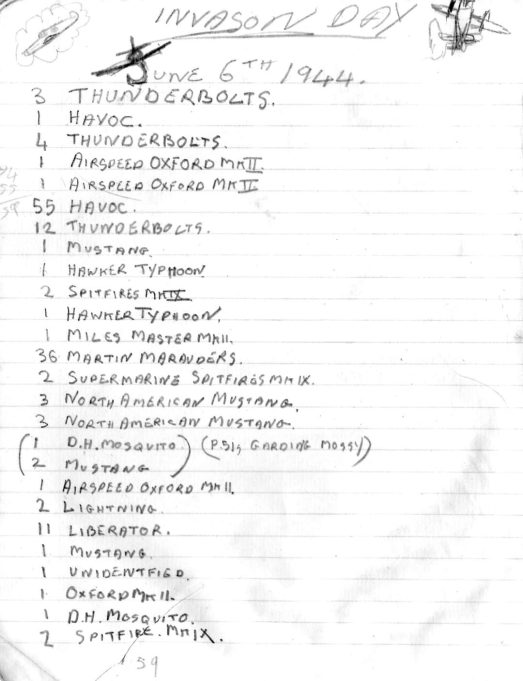 Lists of Planes which flew over Benfleet on D-Day | Second World War ...