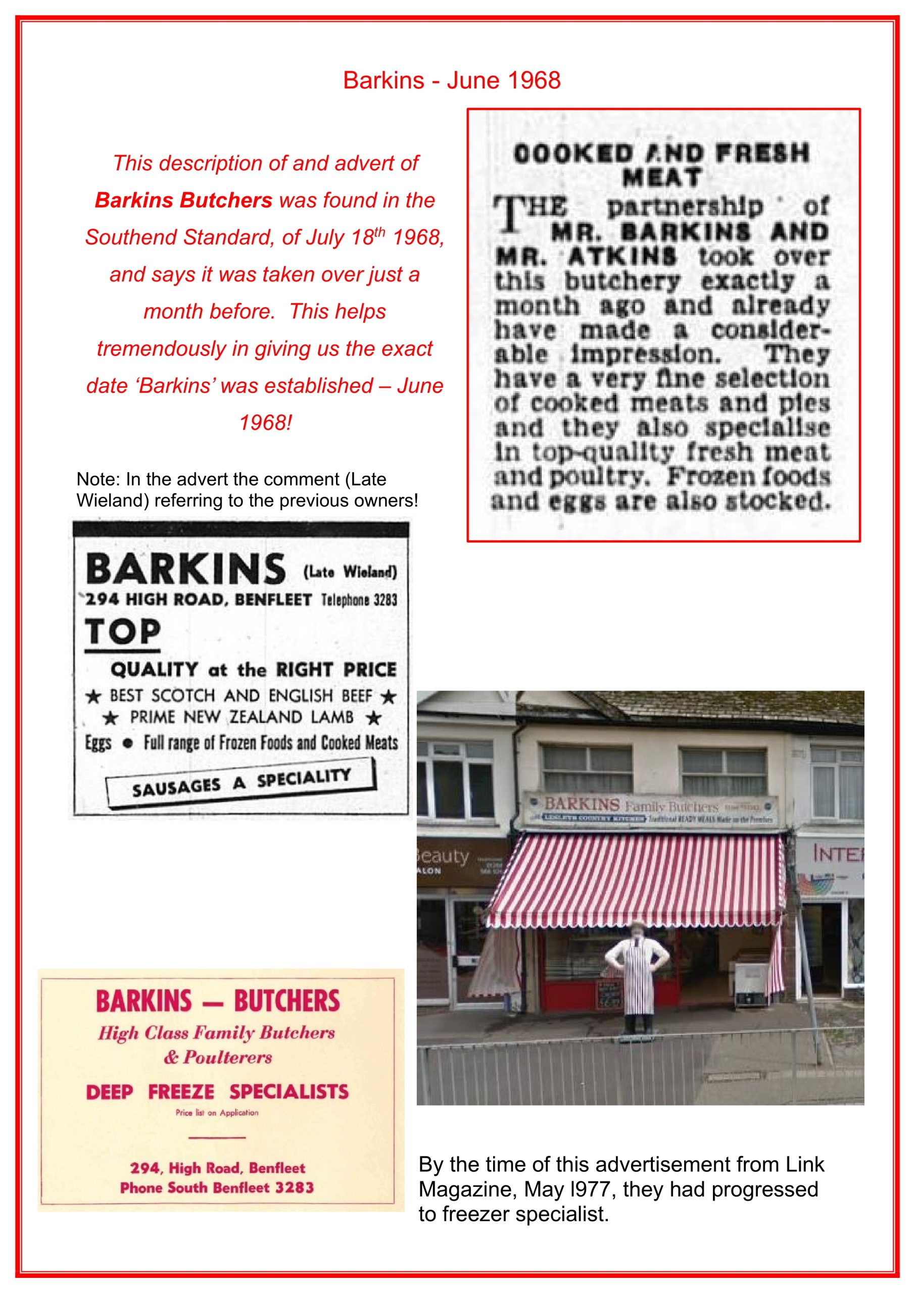 The Parade - North Side | A Study of Shops | Benfleet Community Archive